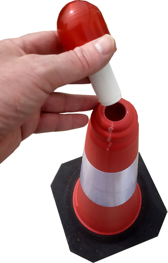 Lampe-flash pour cône de signalisation - Safety-drone.shop